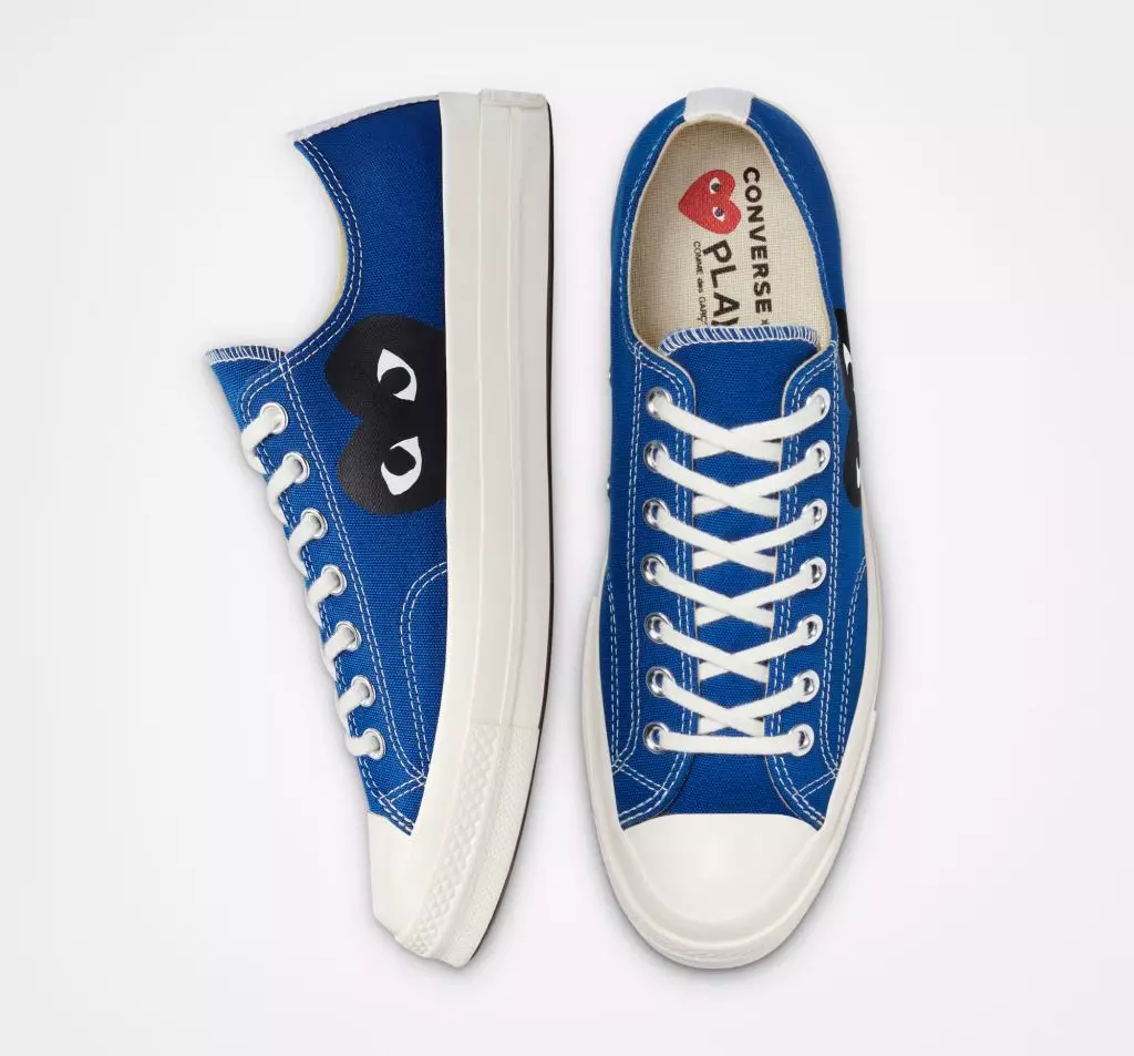 Converse x Comme des Garçons PLAY चक 70 Ox (ब्लू क्वार्ट्ज)