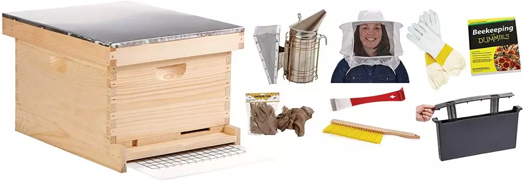 Kely Giant 10-Frame Deluxe Beginner Hive Kit