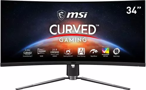 MSI MPG Artymis 343CQR lenktas žaidimų monitorius