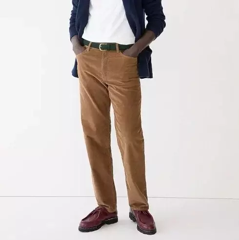 J.Crew Classic Straight-Fit Pant በ Stretch Corduroy ሱሪ