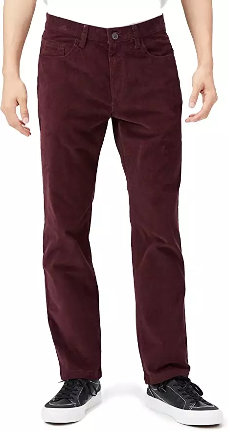 Goodthreads Pantalon en velours côtelé extensible coupe droite pour homme