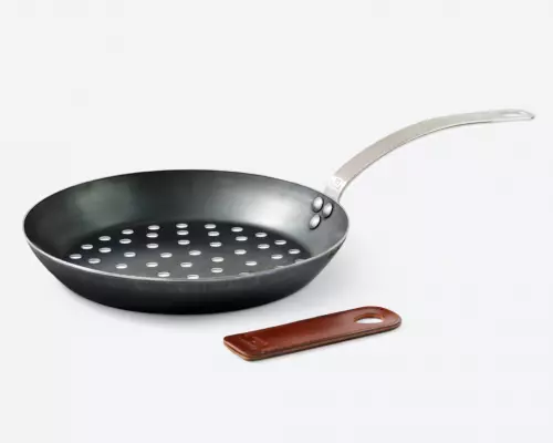 Emere na x Tecavos Blue Carbon Steel Grill Frying Pan