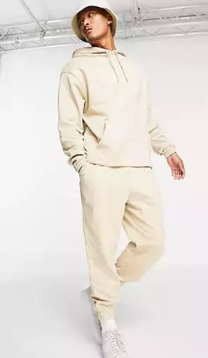 ASOS-DESIGN-organic-oversized-tracksuit-with-hoodie-oversized-sweatpants-in beige