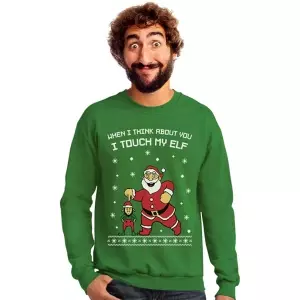 TeeStars I Touch My Elf Sweater