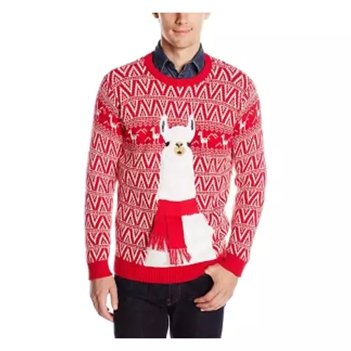 camisolas de natal feias e engraçadas - Blizzard Bay Festive Llama Christmas Sweater