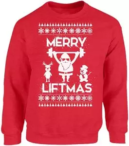 Camisola de Natal feia e engraçada Merry Liftmas