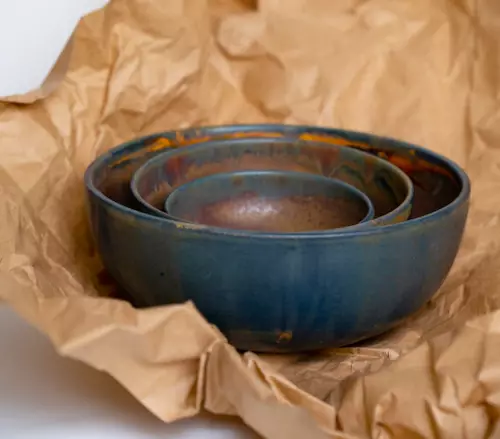 Kupanga Comfort Lab Rust Stoneware Saladi Yotumikira Bowl