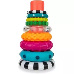 Sassy store stacks of circles toy, limpho bakeng sa bo-'mè ba bacha