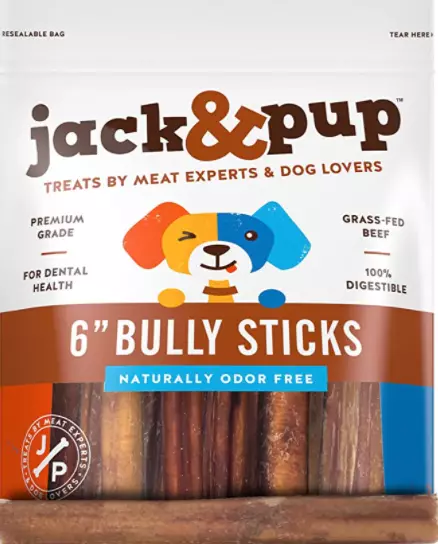 Sou entènèt jwèt Jack & Pup Bully Sticks