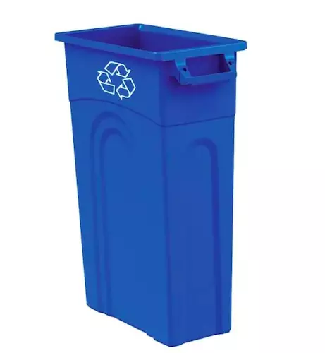 United Solutions 23-gallon Blue Ricycling Waste Container Highboy