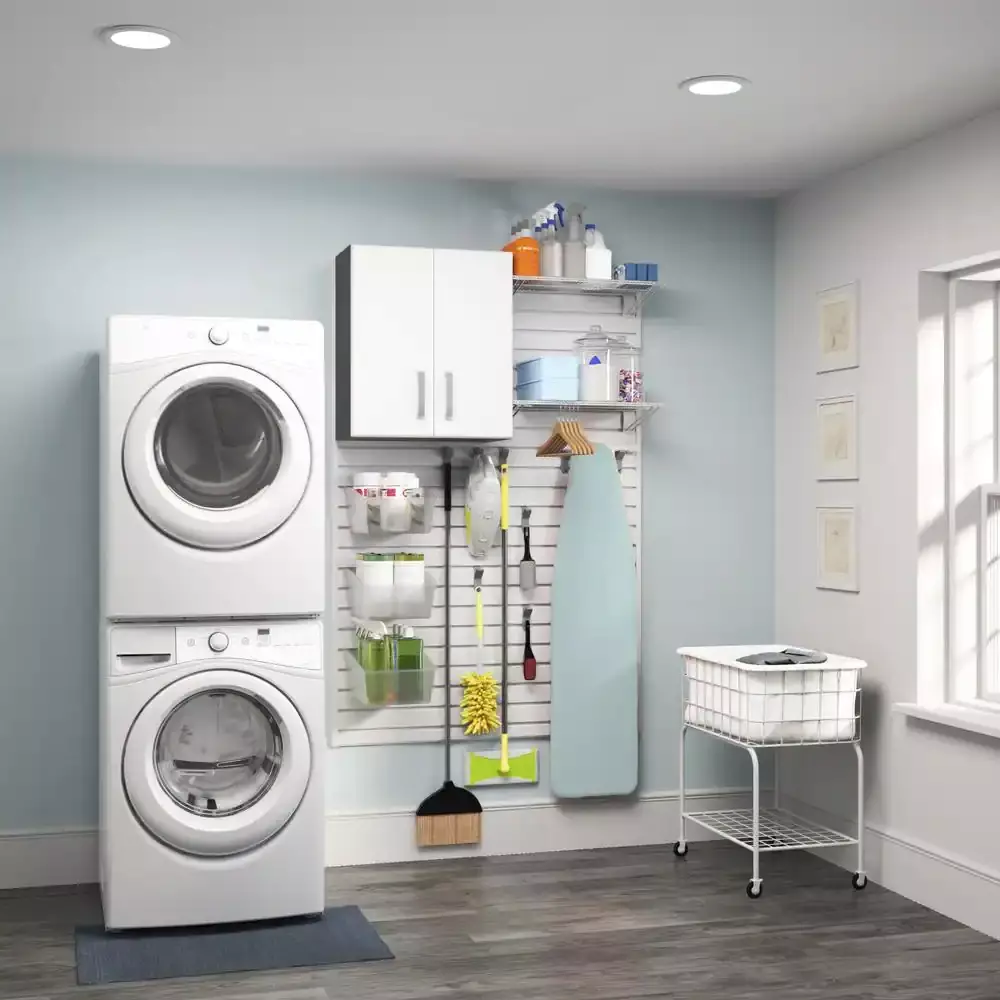 Modular laundry room system, mga ideya sa pag-iimbak ng laundry room