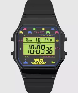 retro digitální hodinky timex Space Invaders