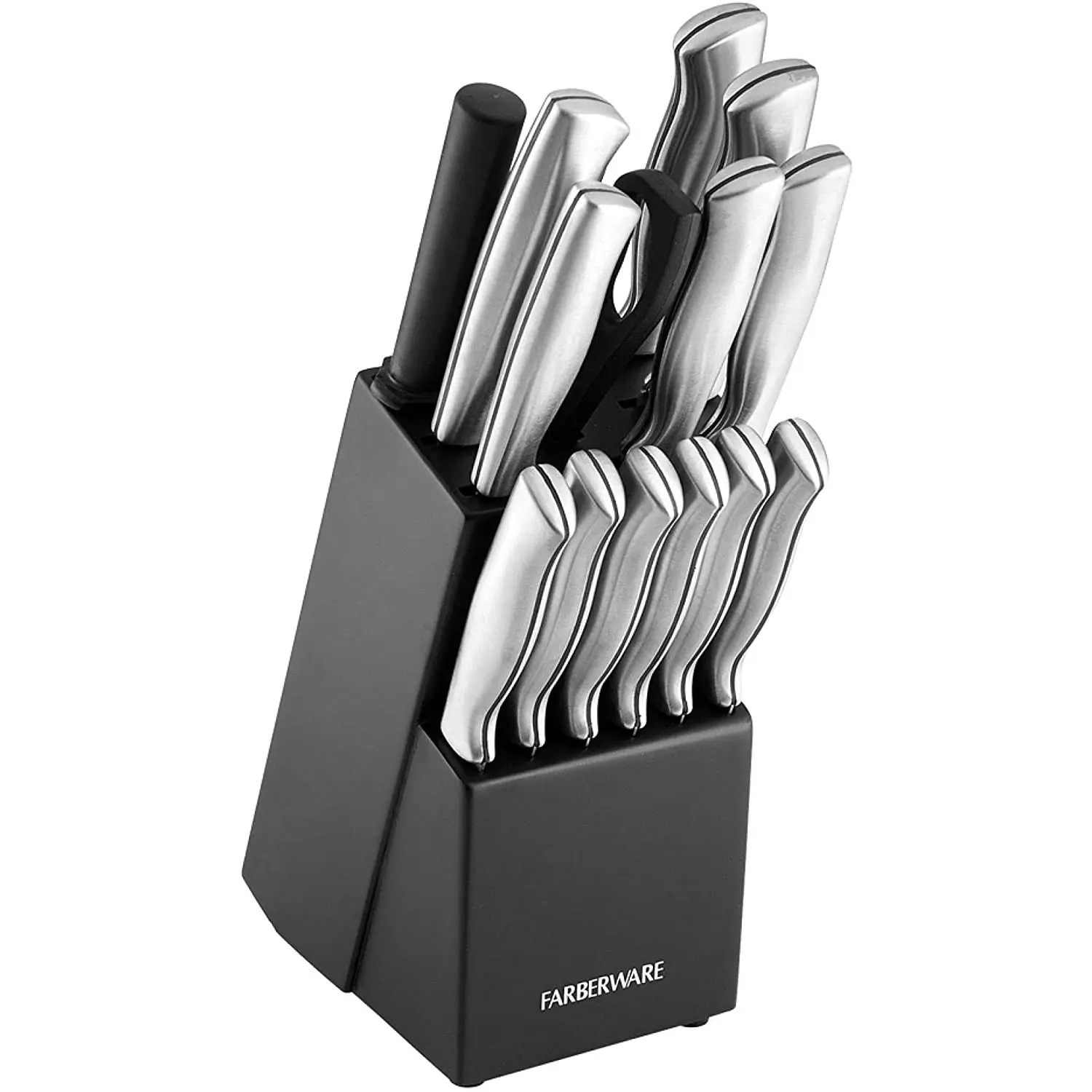 Farberware Stamped Stainless Steel Knife Block Set