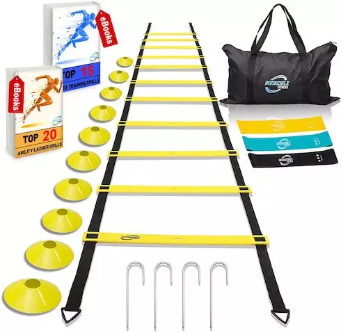 Invincible Amọdaju Agility akaba Training Equipment Ṣeto