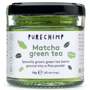 PureChimp matcha grønn te pulver, kaffealternativer