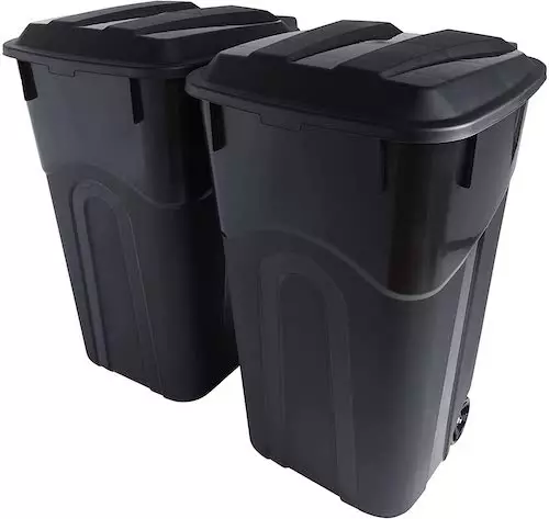 United Solutions 32-Gallon Garbage Can with Snap Lock Lid, 2-Pack_
