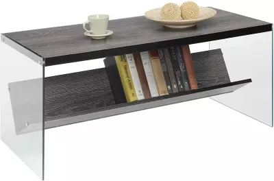 glês en hout moderne kofje tafel