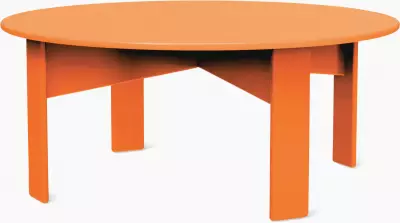 ronde oranje salontafel