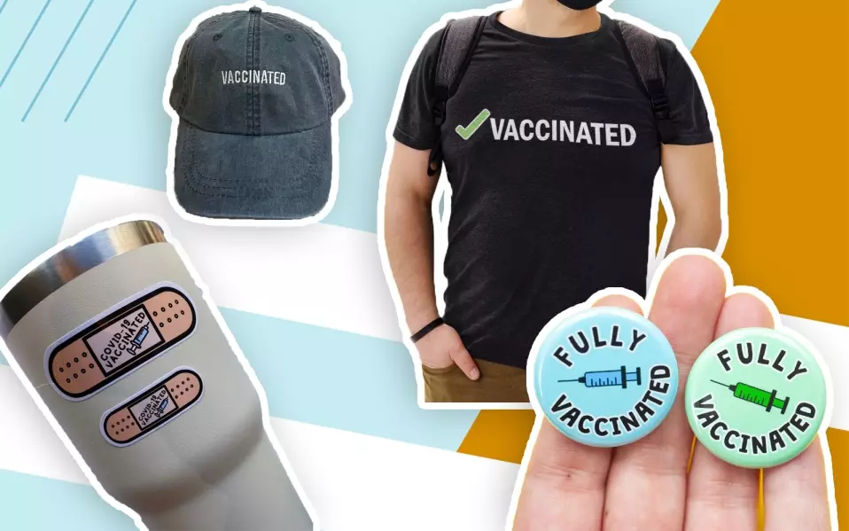 merchandising del vaccino covid