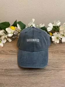 כובע בייסבול רקום רקום בפיגמנט מחוסן, מוצר חיסון נגד קוביד