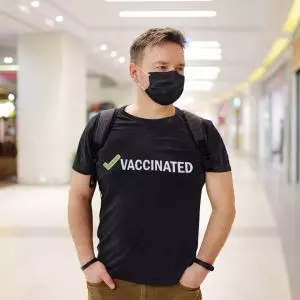 camiseta vacinada, merchandising vacina covid
