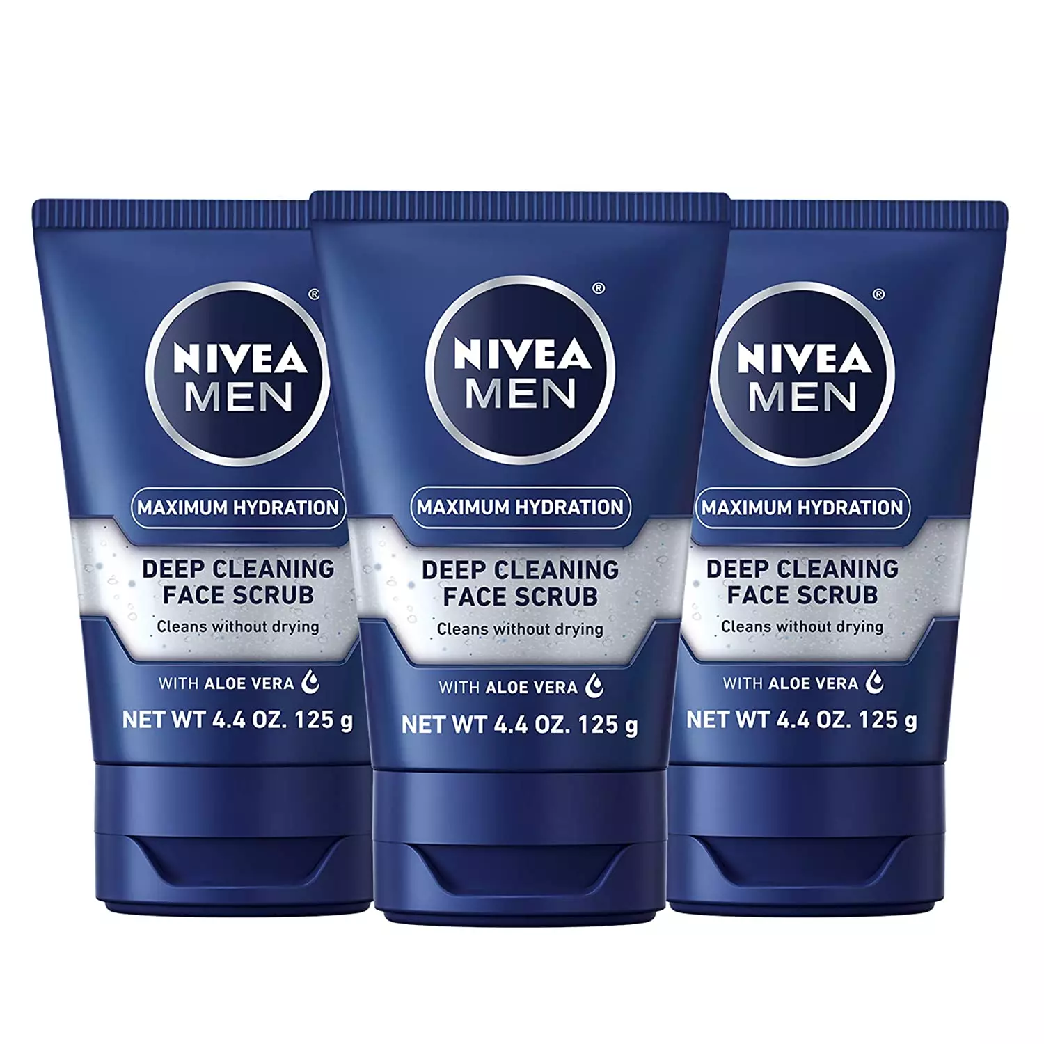 Nivea Men Maximum Hydration Deep Cleansing Face Scrub, trije-pack