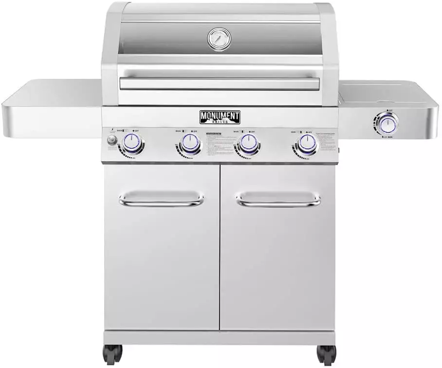 Monument Grills Mabalhin sa Natural Gas 4-Burner Grill