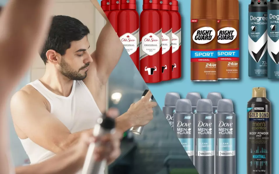 beste spray-on deodoranter for menn; beste