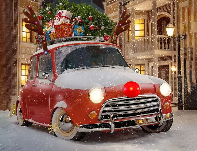 décorations de voiture de Noël