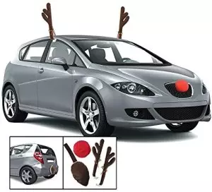 د کریسمس موټر سجاوٹ - KOVOT Reindeer Car Set Antlers