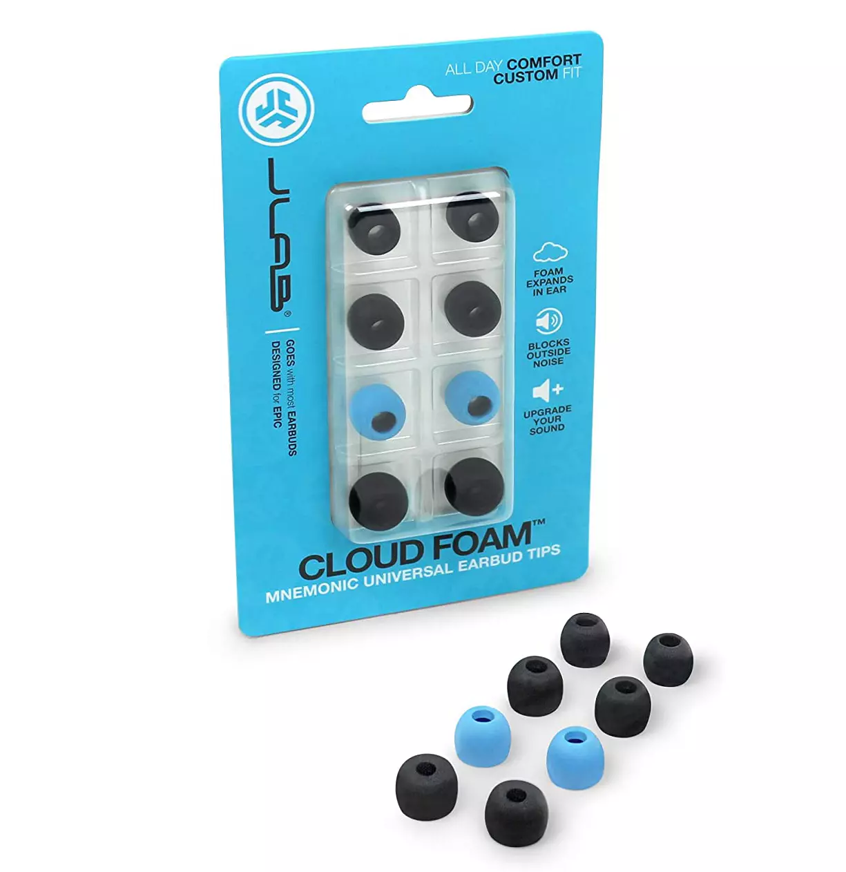 JLab Cloud Foam Mnemonic Earbud Fautuaga