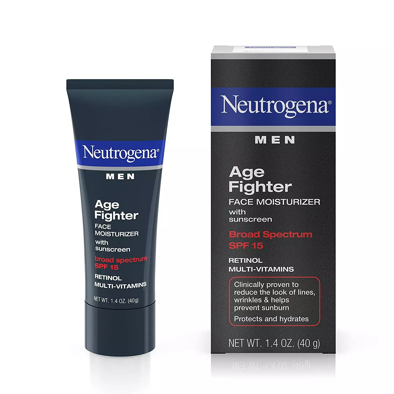 Moisturizer Neutrogena Age Fighter бо офтоб; беҳтарин moisturizer дорухона