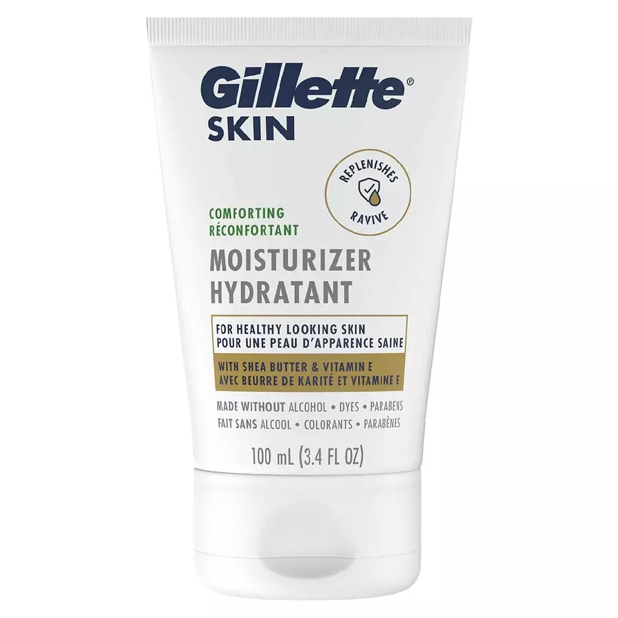 Gillette Skin Moisturizer тасаллӣ; беҳтарин moisturizer дорухона