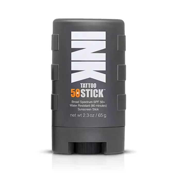 INK Tattoo Sunscreen SPF 50 Stick; найкращий сонцезахисний крем для татуювань