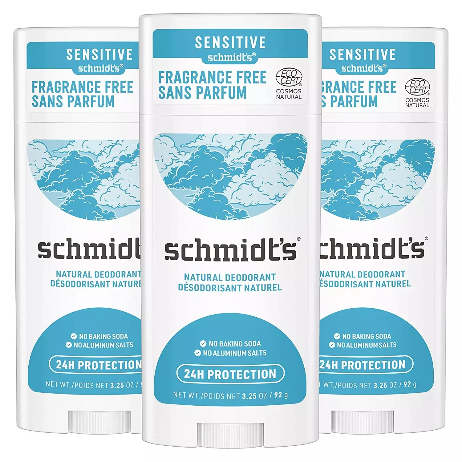Naravni deodorant Schmidt, paket treh