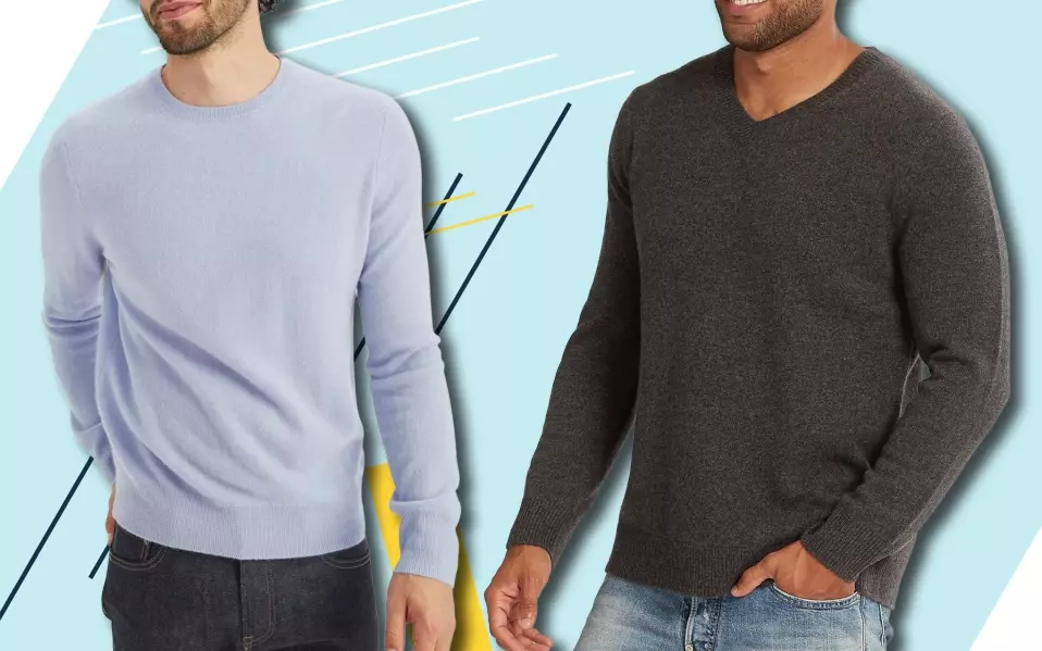 2 момци облечени во кашмирски џемпери