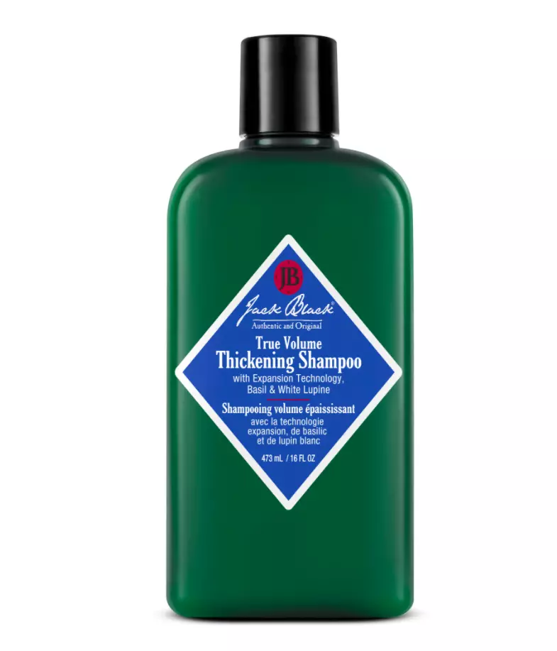Jack Black True Volume Thickening šampon; najbolji šamponi protiv stanjivanja, najbolji šampon za stanjivanje kose za muškarce