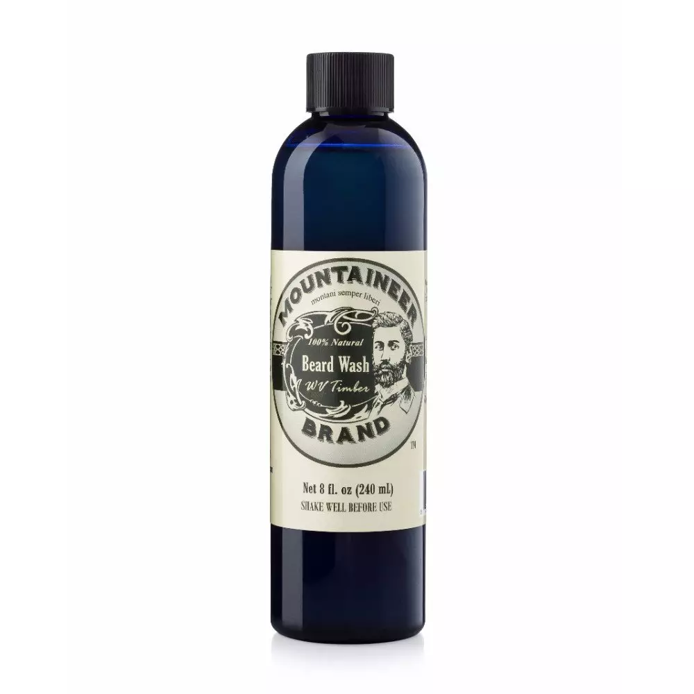 Eng blo Fläsch Mountaineer Brand Beard Wash am Timber Doft