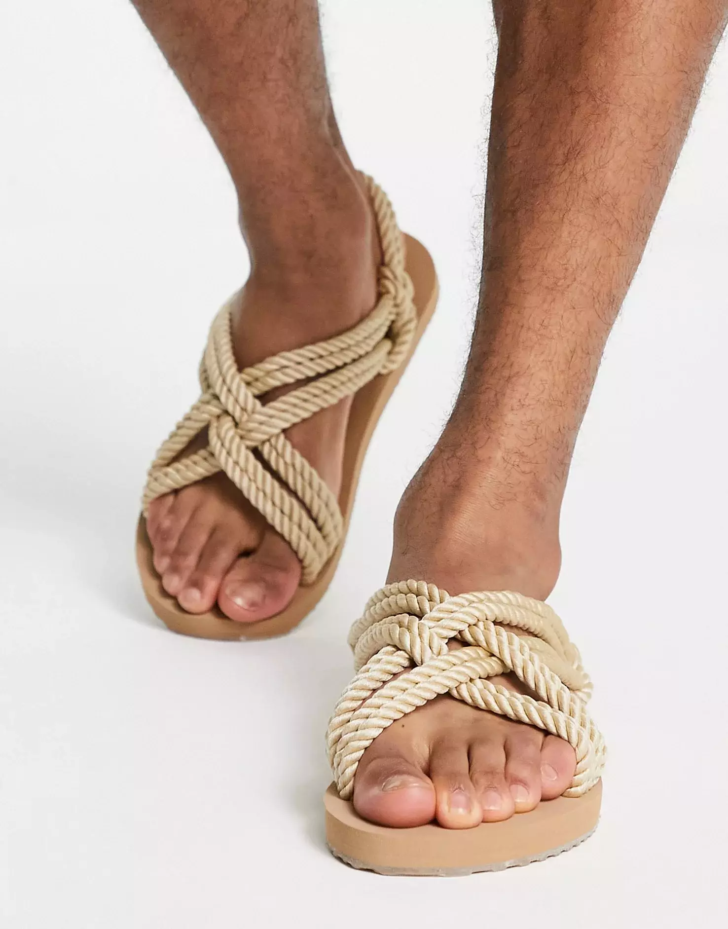 ASOS DESIGN Sandalen aus natürlichem Seil