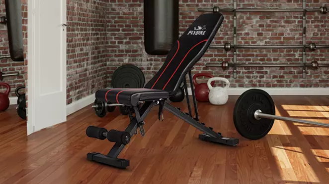 stol i rregullueshëm i Flybird-it për stërvitje me peshë në shtëpi;