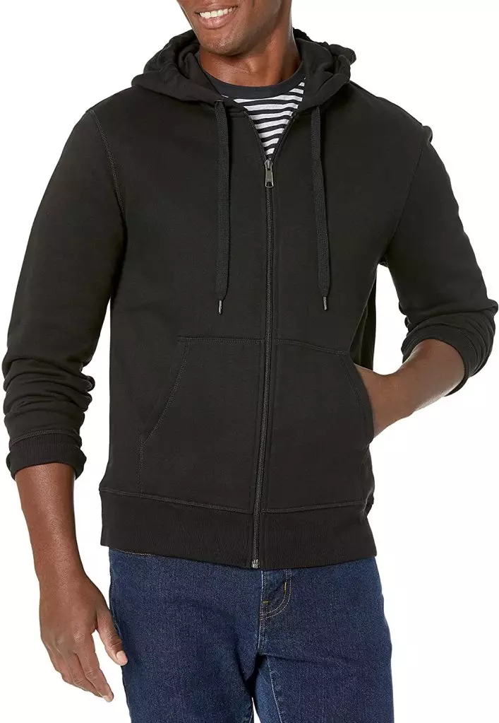 Moški pulover iz flisa s kapuco in polno zadrgo Amazon Essentials