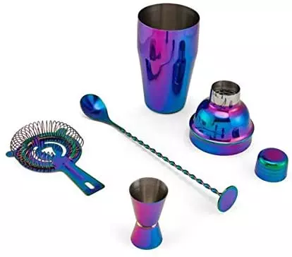 BarCraft Iridescent Cocktail Shaker Set