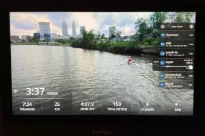 Hydrow képernyő, Hydrow evezős áttekintés