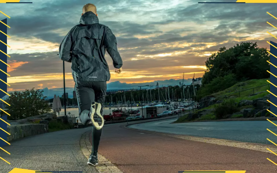 equipamento de corrida refletivo