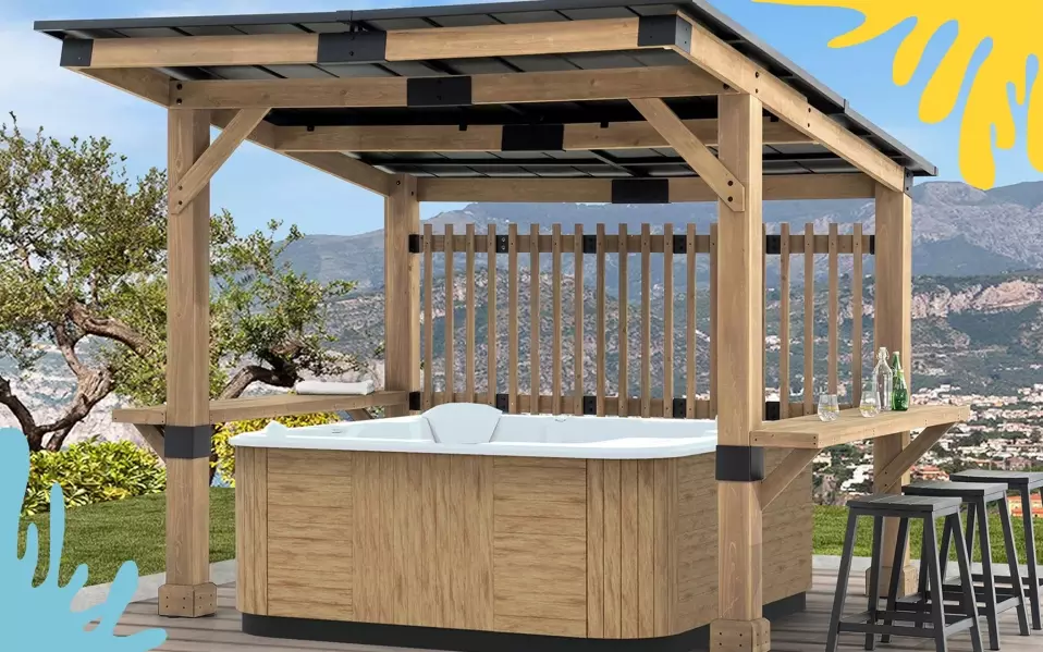 Gazebo con vasca idromassaggio Sunjoy