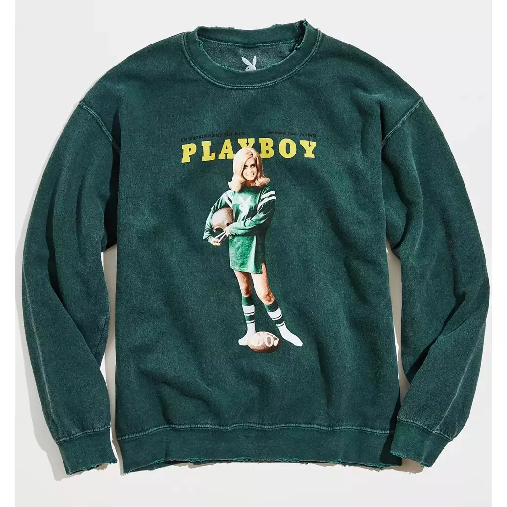 Playboy Collegiate Football Crew Neck Sweatshirt