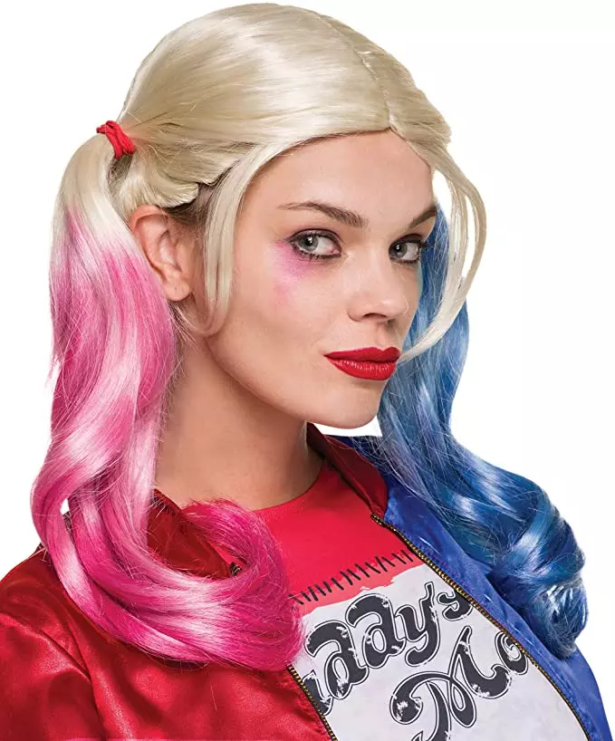 Rubie's Costume Co. Skuadra vetëvrasëse e grave Harley Quinn parukë me vlerë
