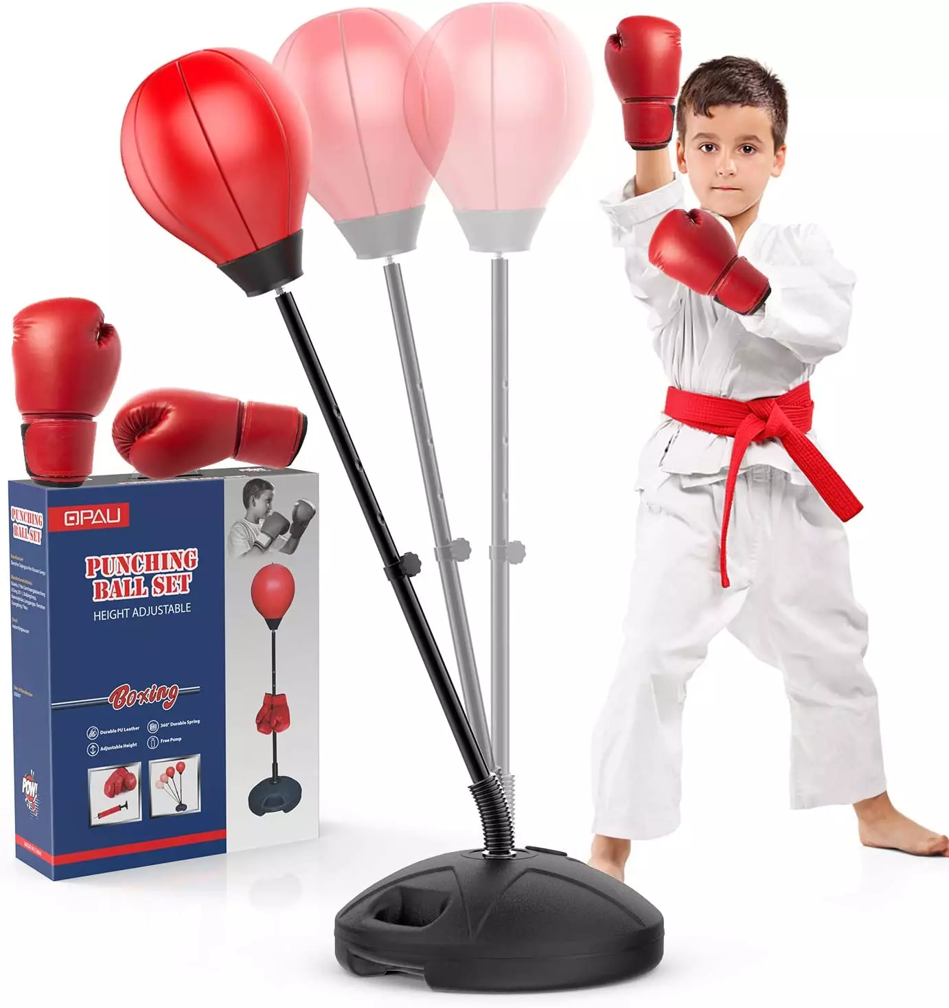 ເດັກນ້ອຍຫຼີ້ນກັບ QPAU Standing Punching Bag for Kids