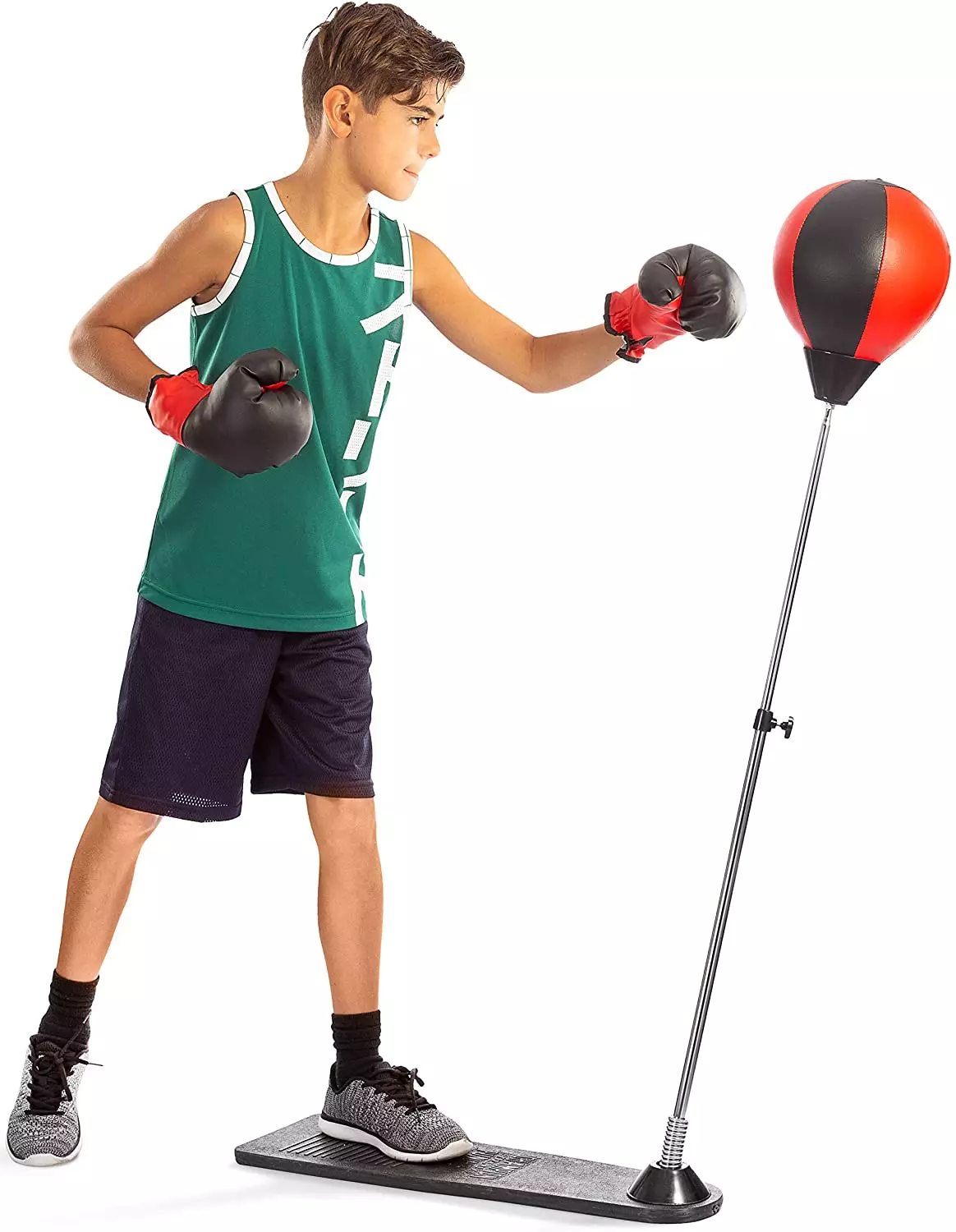 Izingane zisebenzisa i-Tech Tools Punching Bag ene-Stand for Kids, isikhwama sokubhoboza sezingane