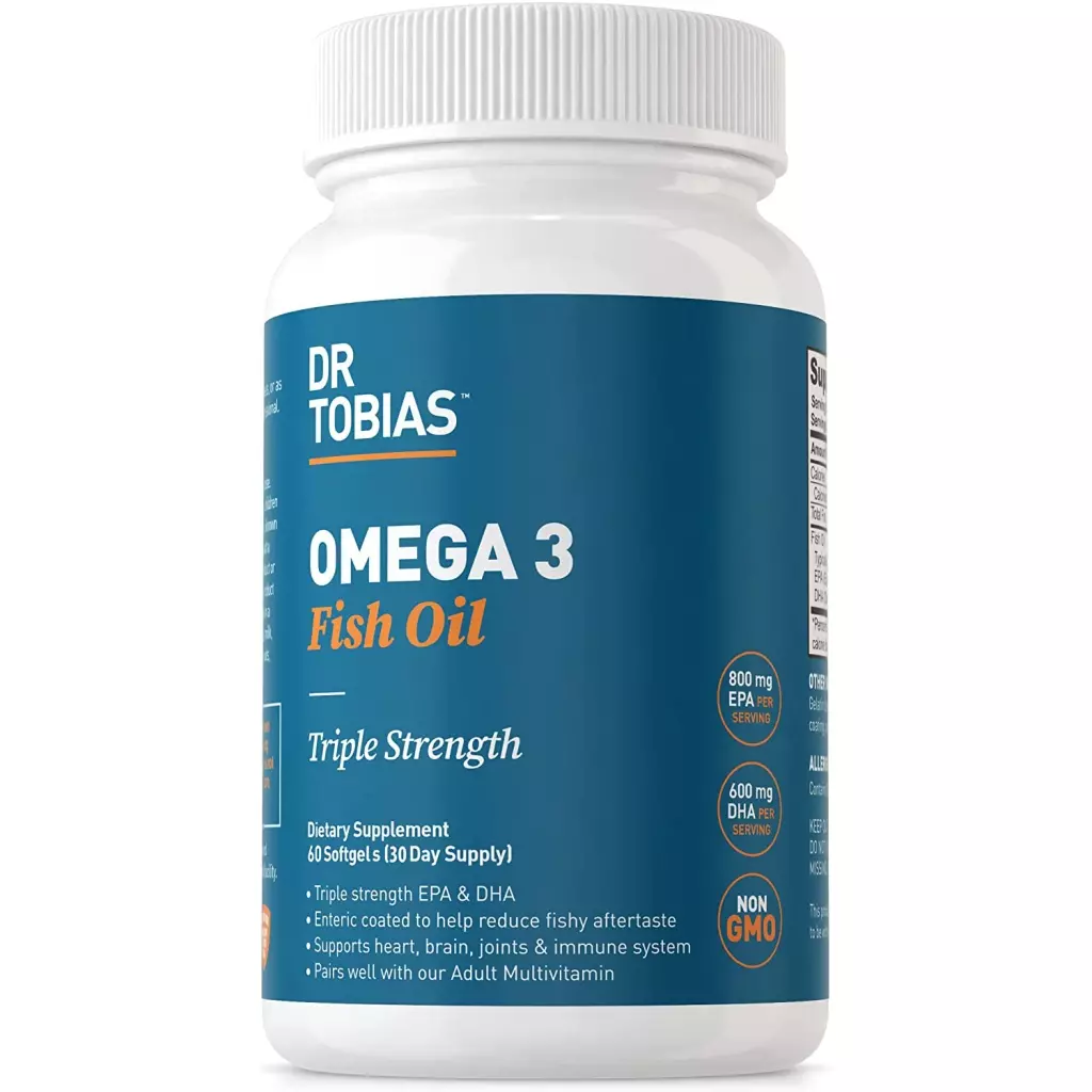 D-ro Tobias omega 3 fiŝa oleo, fiŝaj oleaj suplementoj